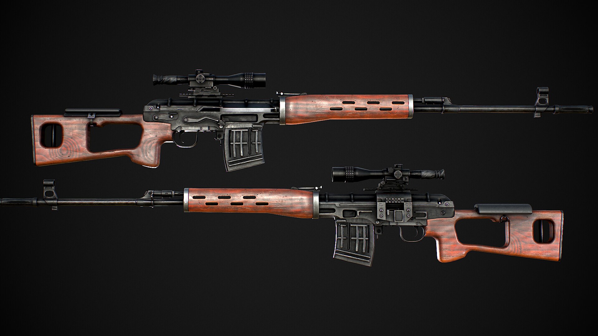 Dragunov AAA Game Ready PBR Low-poly 3D Model 3D Model - TurboSquid 2003770