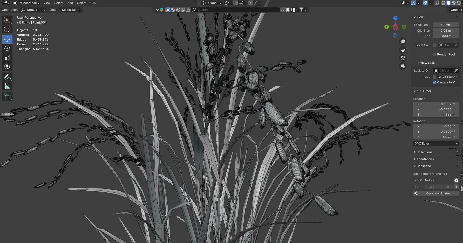 Green Rice Bushes 3D Model - TurboSquid 2410360