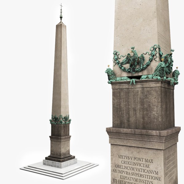 modelo 3d Obelisco de la Ciudad del Vaticano - TurboSquid 2352672