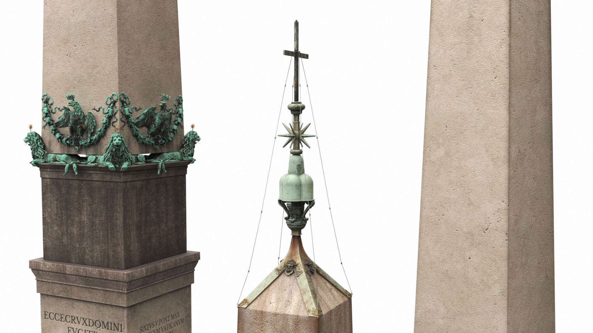 3D Model Vatican City Obelisk - TurboSquid 2352672