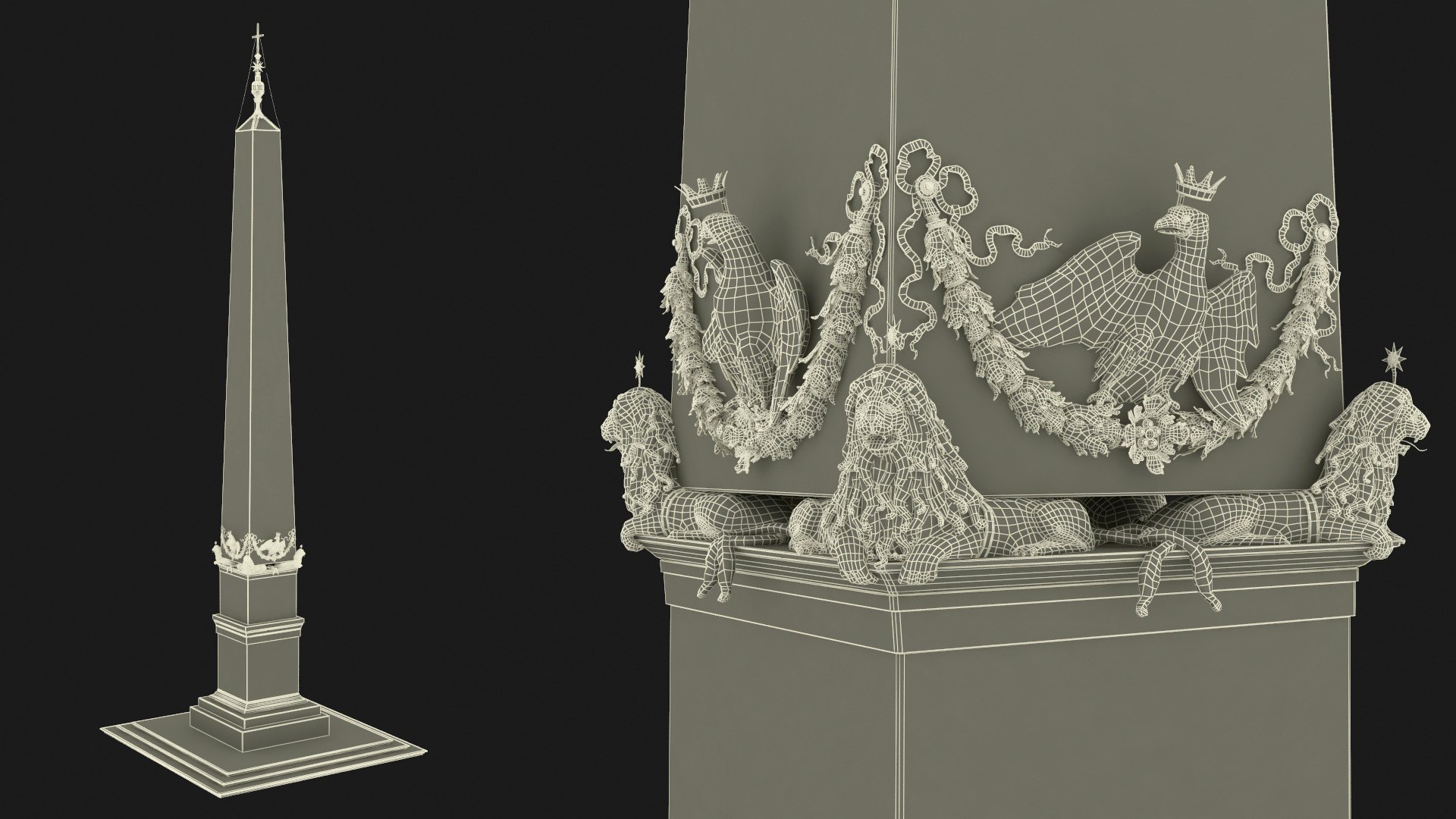 3D Model Vatican City Obelisk - TurboSquid 2352672