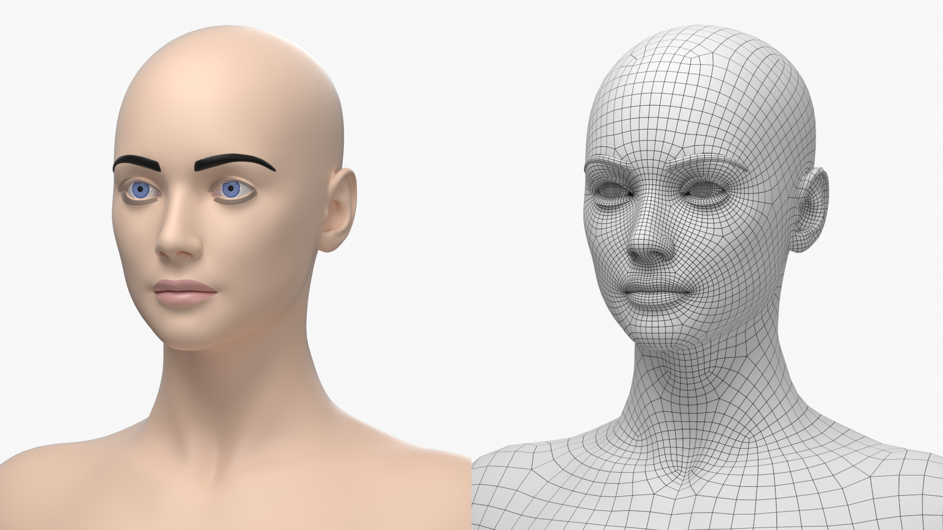 3D Natural Female 01 A-Pose Base Mesh model - TurboSquid 2169936