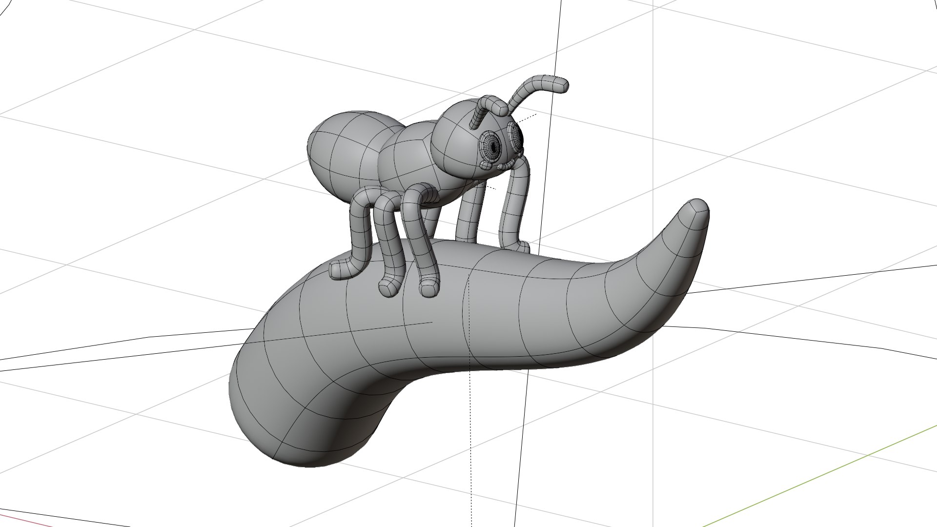3D Ant On A Wood - TurboSquid 2315495