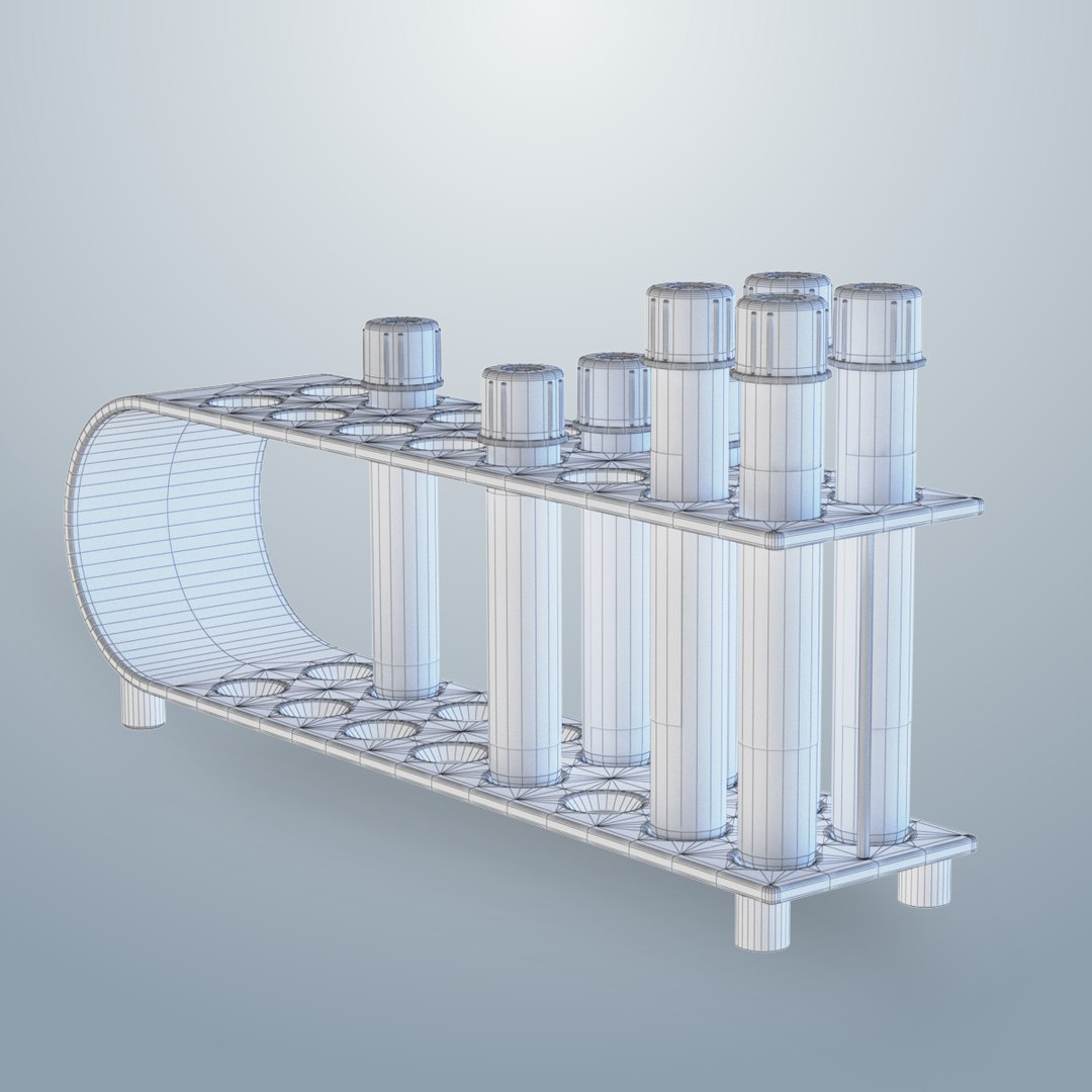 3D lab sample tubes model - TurboSquid 1150696