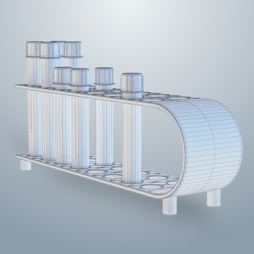 3D lab sample tubes model - TurboSquid 1150696