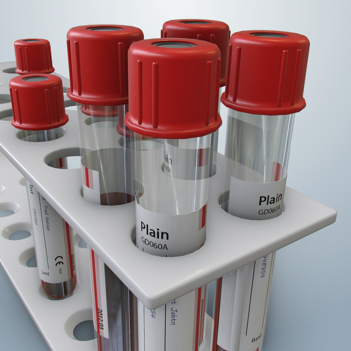 3D lab sample tubes model - TurboSquid 1150696