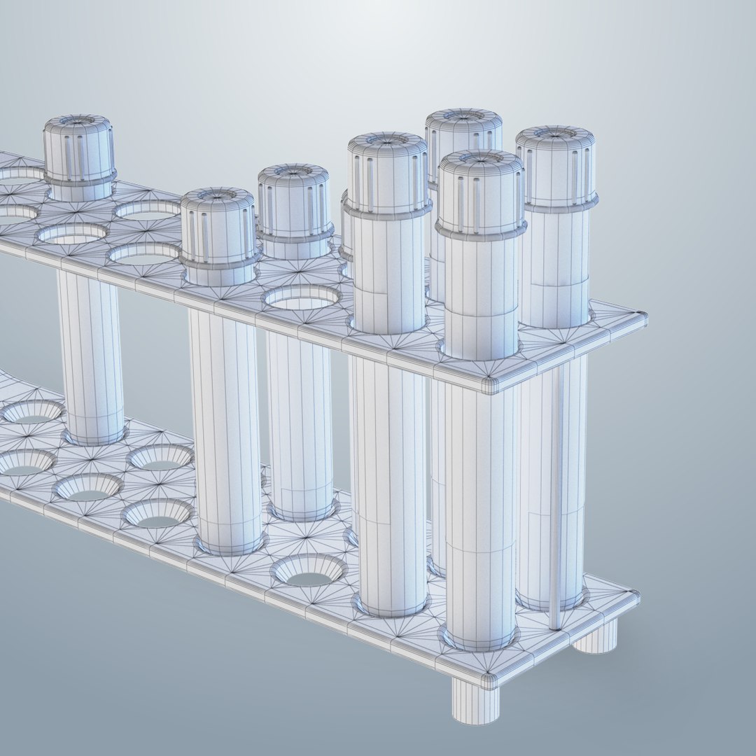 3D lab sample tubes model - TurboSquid 1150696