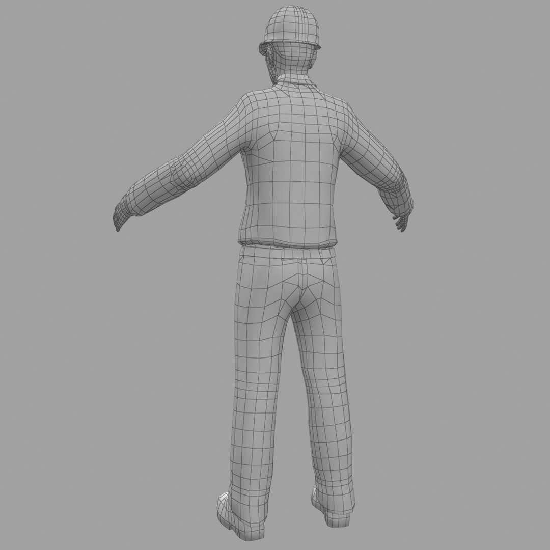 Female miner worker 3D model - TurboSquid 1355842