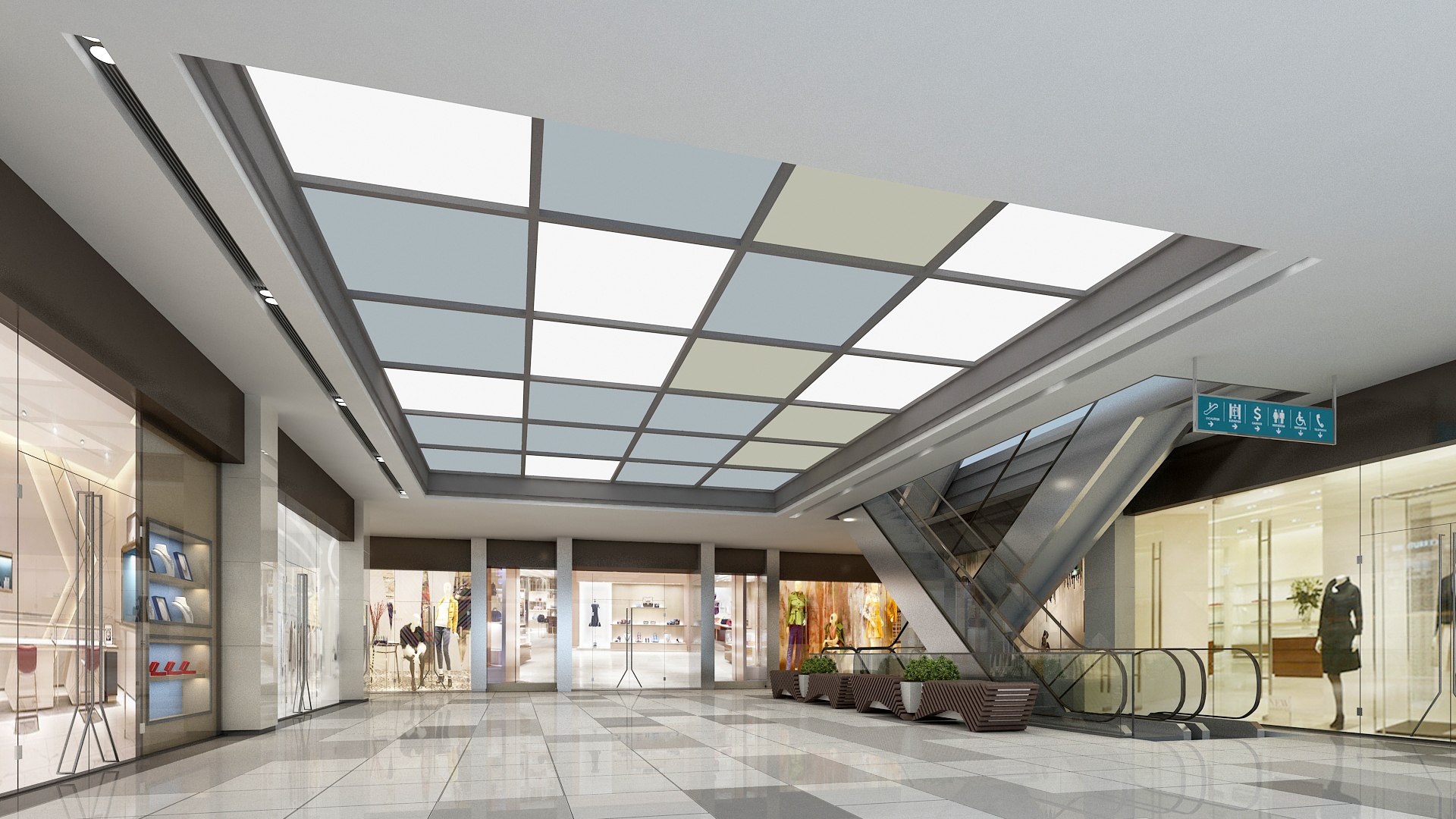 Shopping Mall 44 3D Model - TurboSquid 2202651