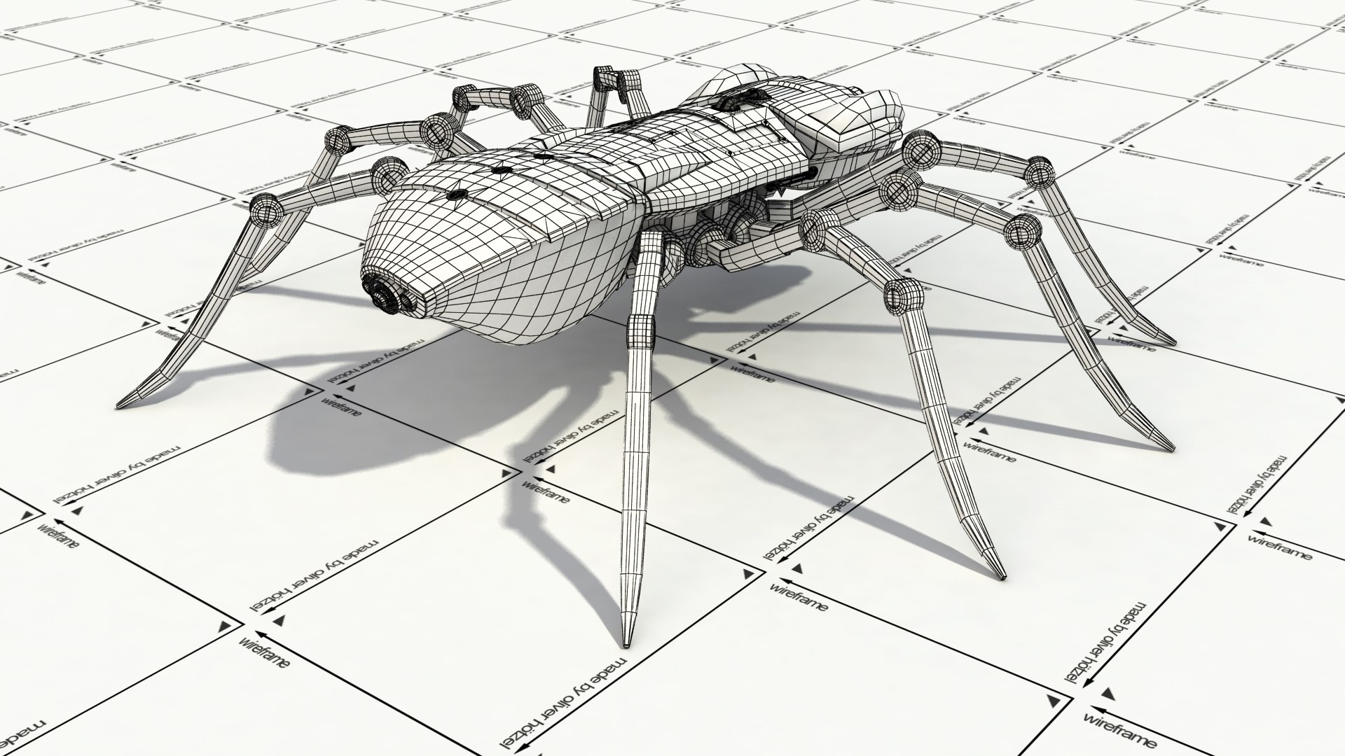 spider mechanic 3d obj