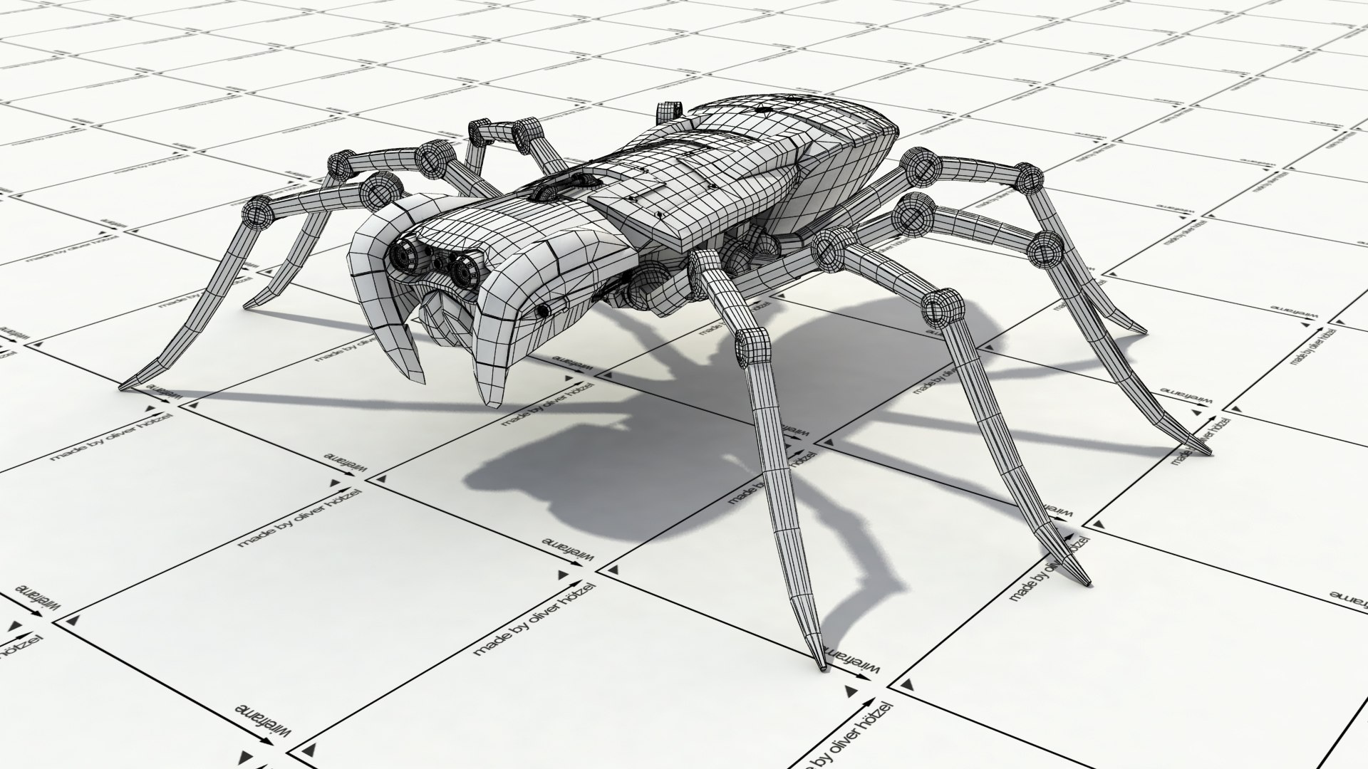 spider mechanic 3d obj