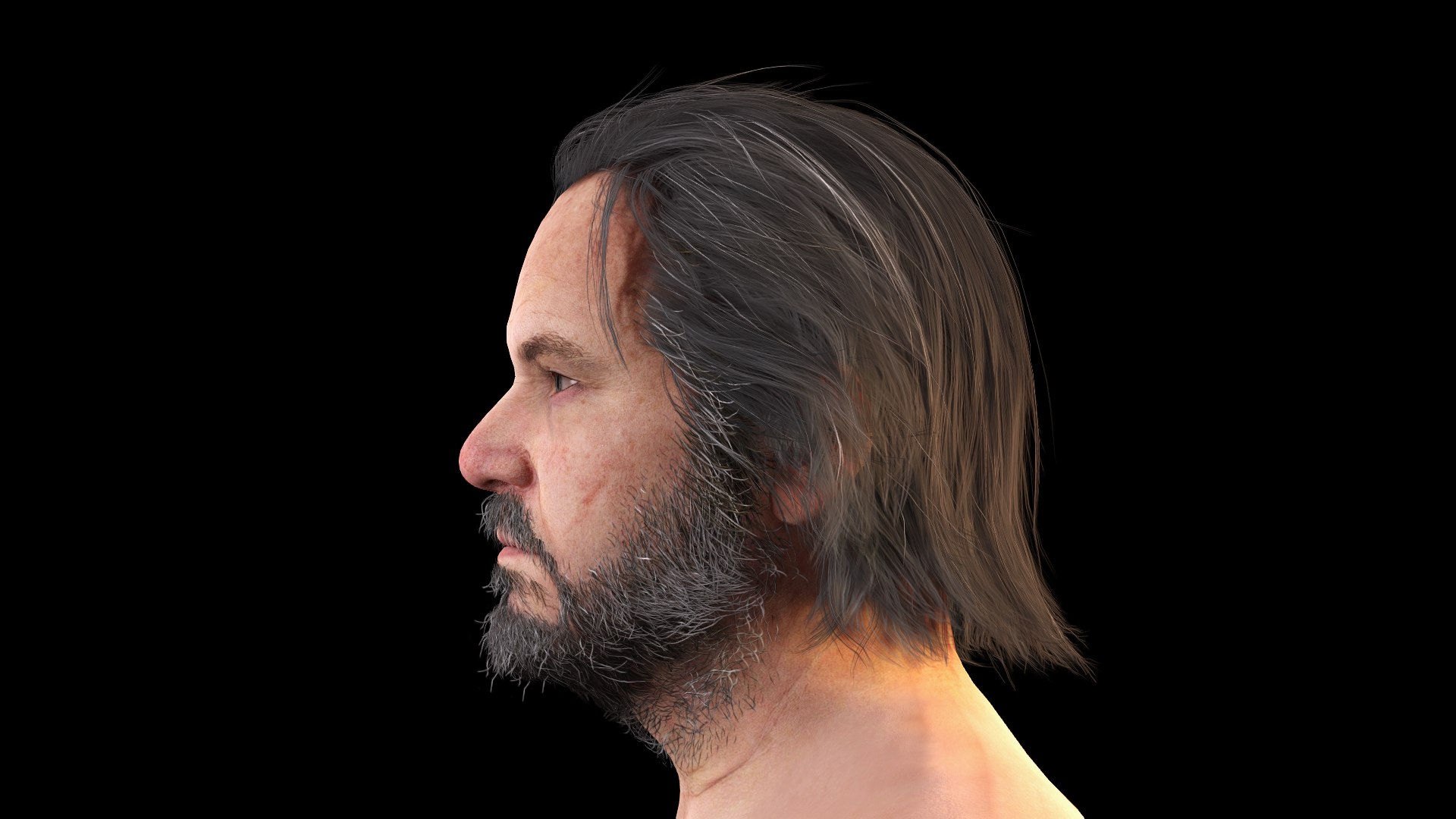 3D Model Realistic Fat Old Man Mid Age Low-poly - TurboSquid 2231072
