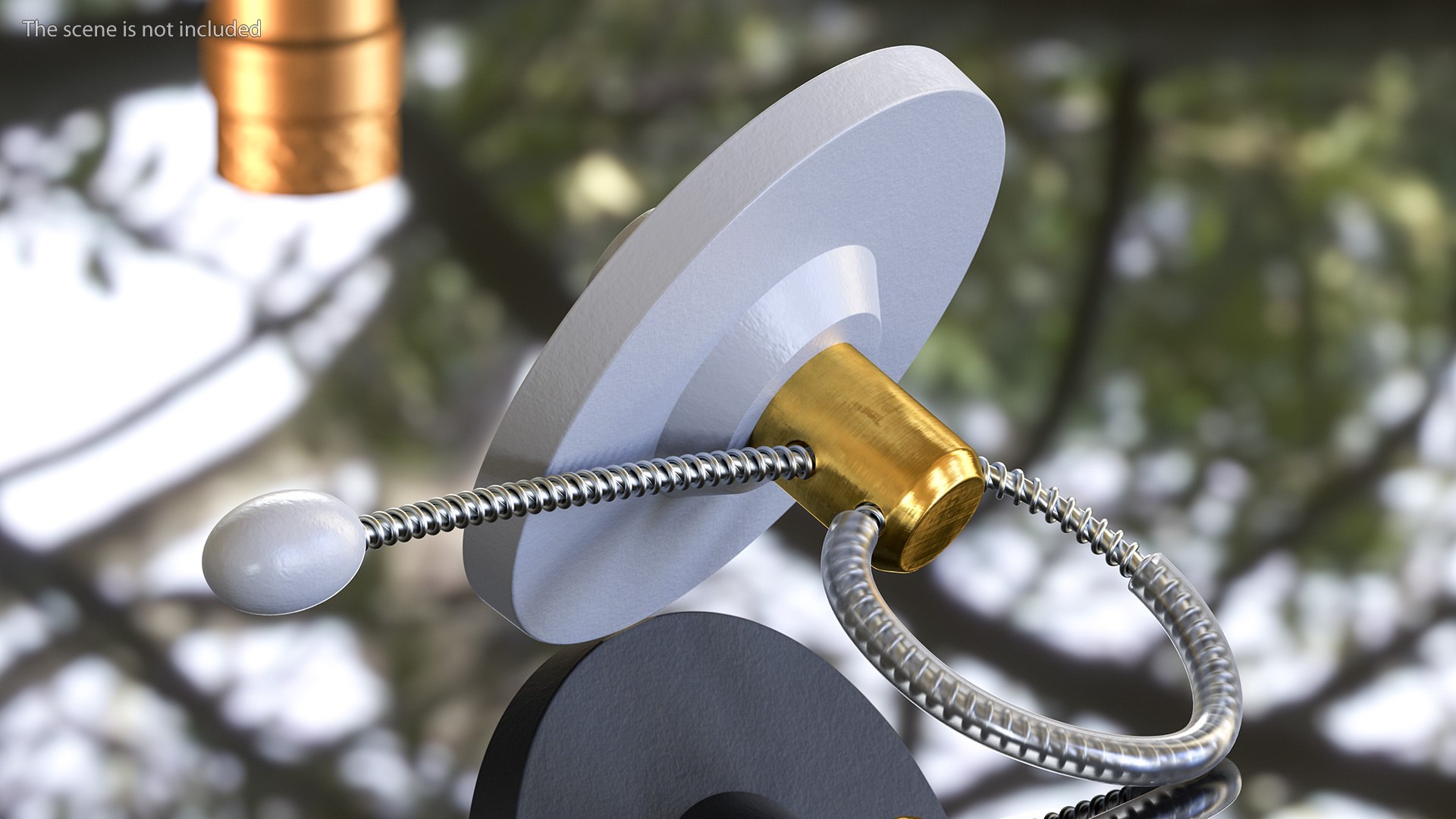 Bottle Anti Theft Tag With Metal Cable White 3D Model - TurboSquid 1881134