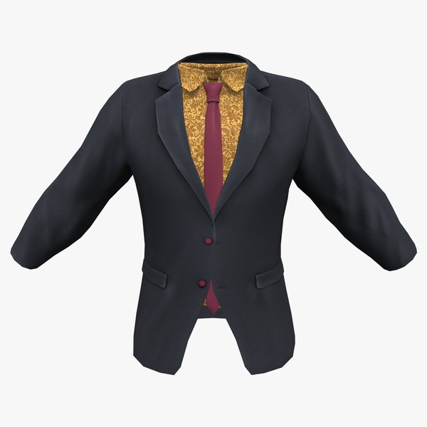 Men Snatch Felt Shirt Tie Waist Coat 3D - TurboSquid 1981007
