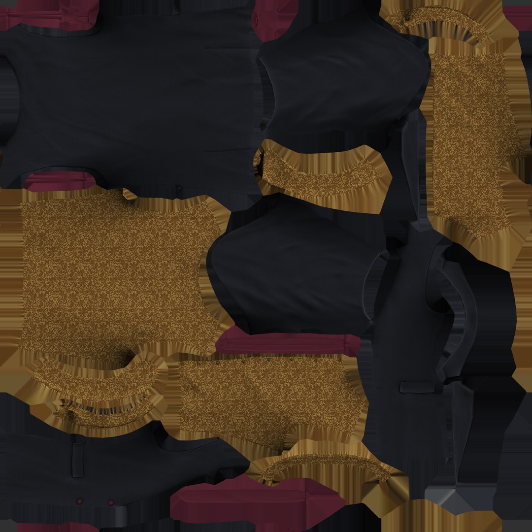 Men Snatch Felt Shirt Tie Waist Coat 3D - TurboSquid 1981007