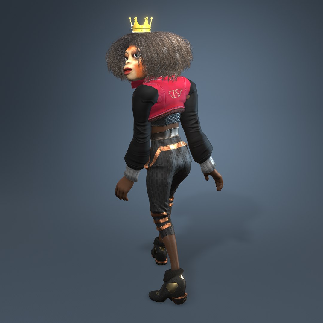 3D Monkey Queen Model - TurboSquid 2243686