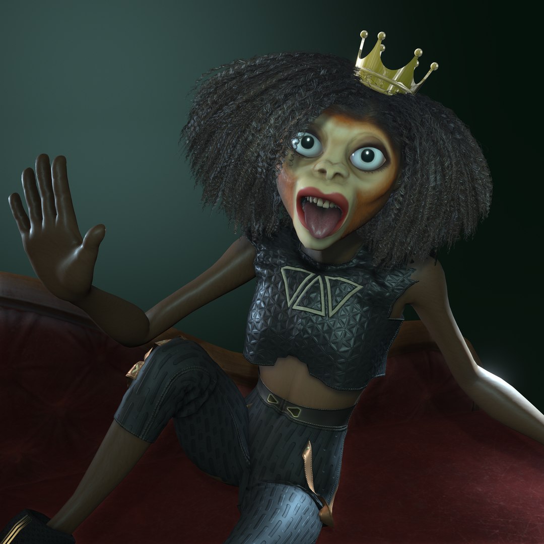 3D Monkey Queen Model - TurboSquid 2243686
