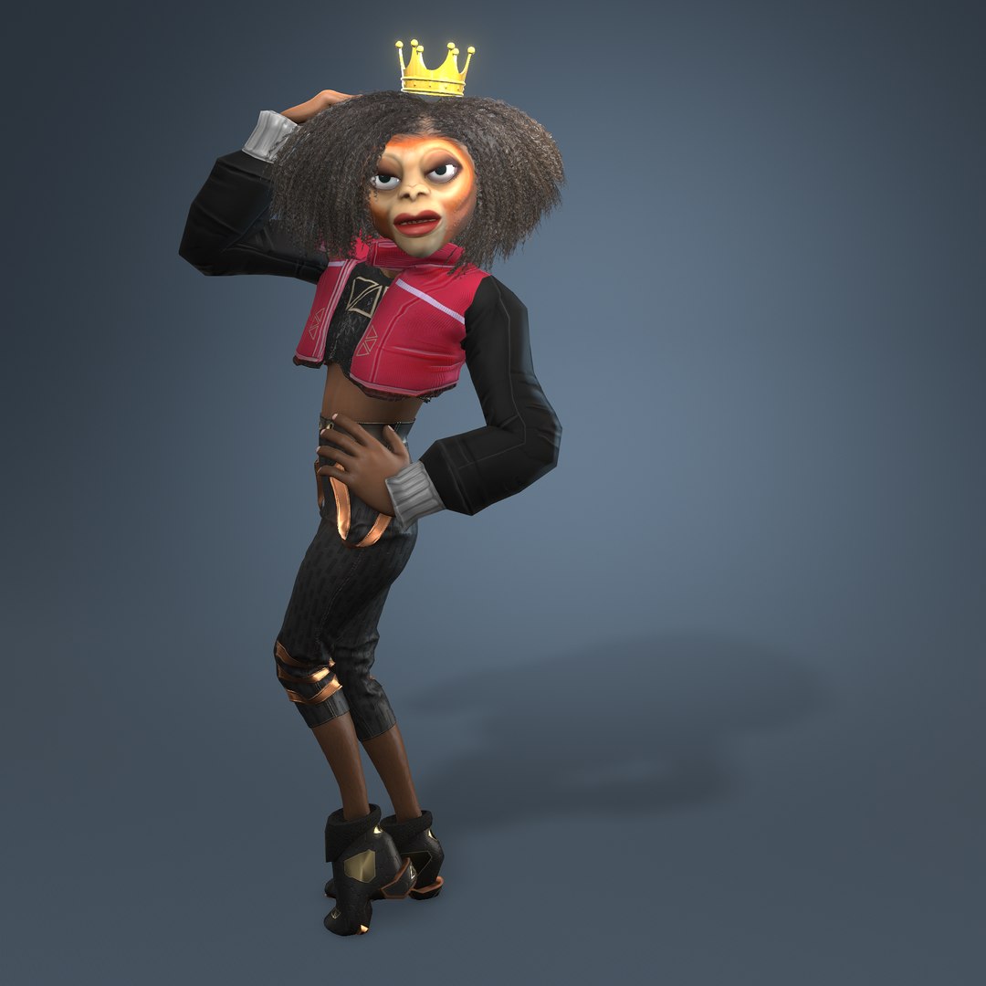 3D Monkey Queen Model - TurboSquid 2243686