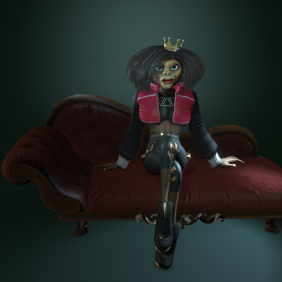 3D Monkey Queen Model - TurboSquid 2243686