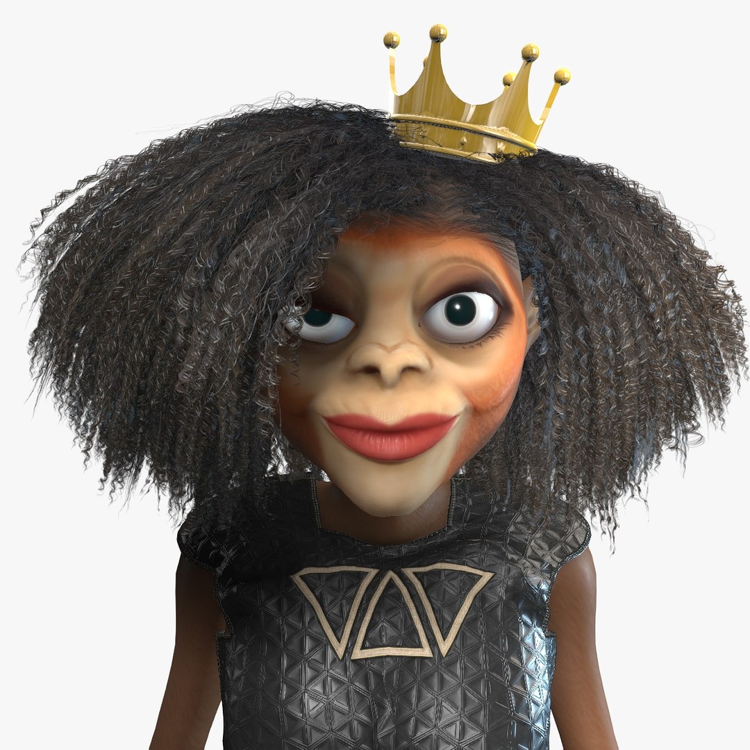 3D Monkey Queen Model - TurboSquid 2243686