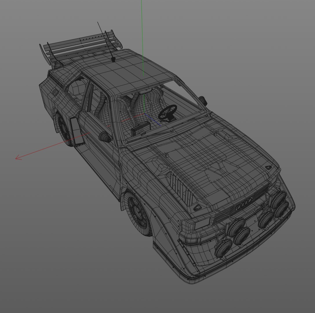 Quattro Rally B-group 3d Model