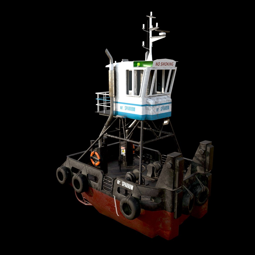 Truckable Push Boat Tug 3D Model - TurboSquid 1511642