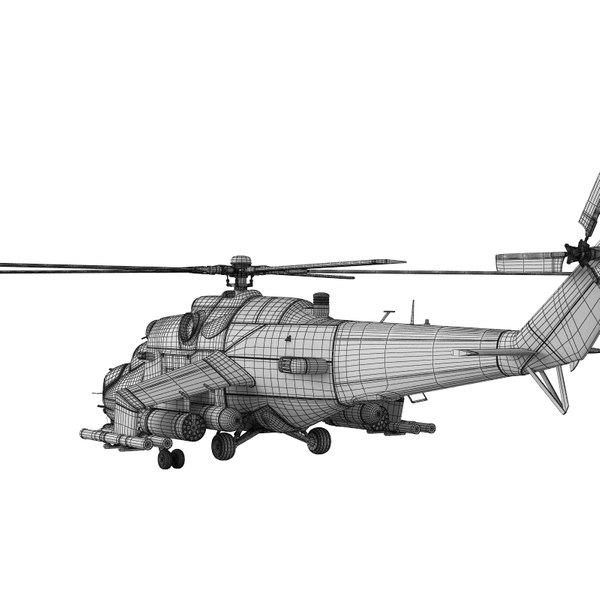 3d mil mi24 hind helicopter model