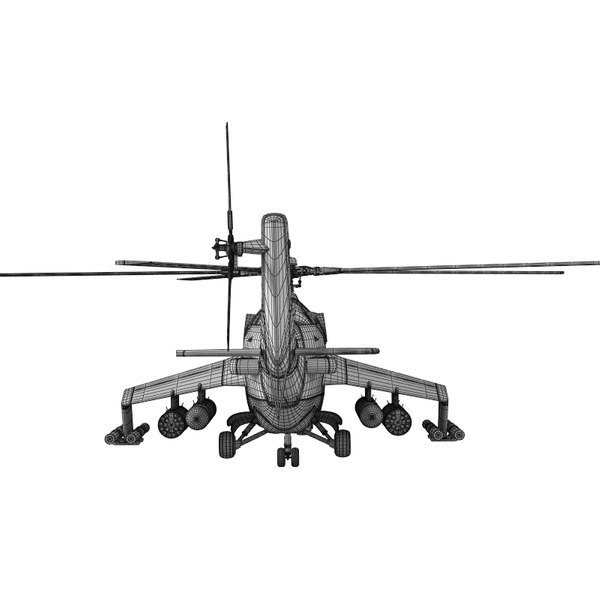 3d mil mi24 hind helicopter model