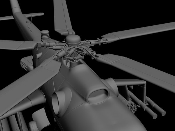 3d mil mi24 hind helicopter model