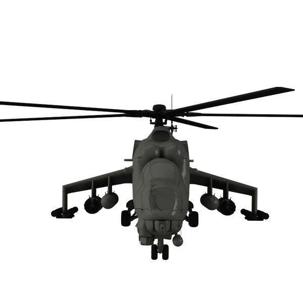 3d mil mi24 hind helicopter model