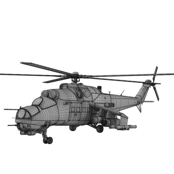 3d mil mi24 hind helicopter model