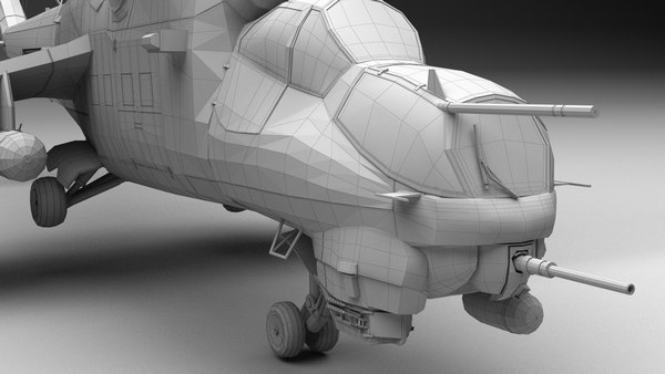 3d mil mi24 hind helicopter model