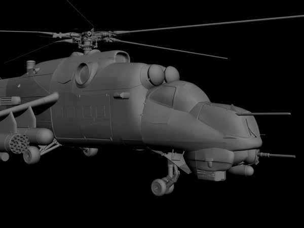 3d mil mi24 hind helicopter model