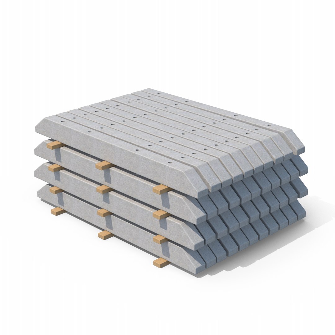 3D Model Concrete Spur Slabs Stack - TurboSquid 2189921