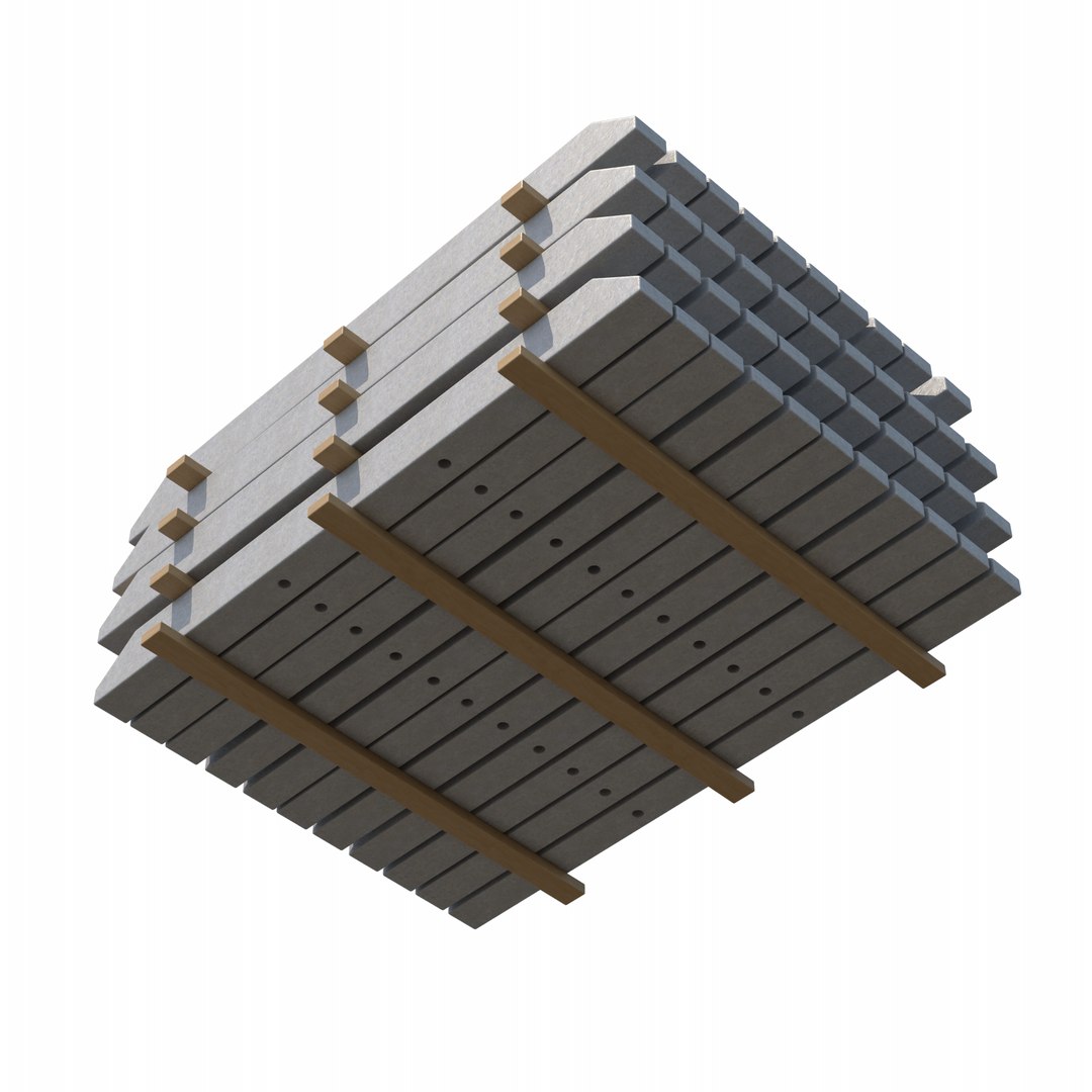 3D Model Concrete Spur Slabs Stack - TurboSquid 2189921
