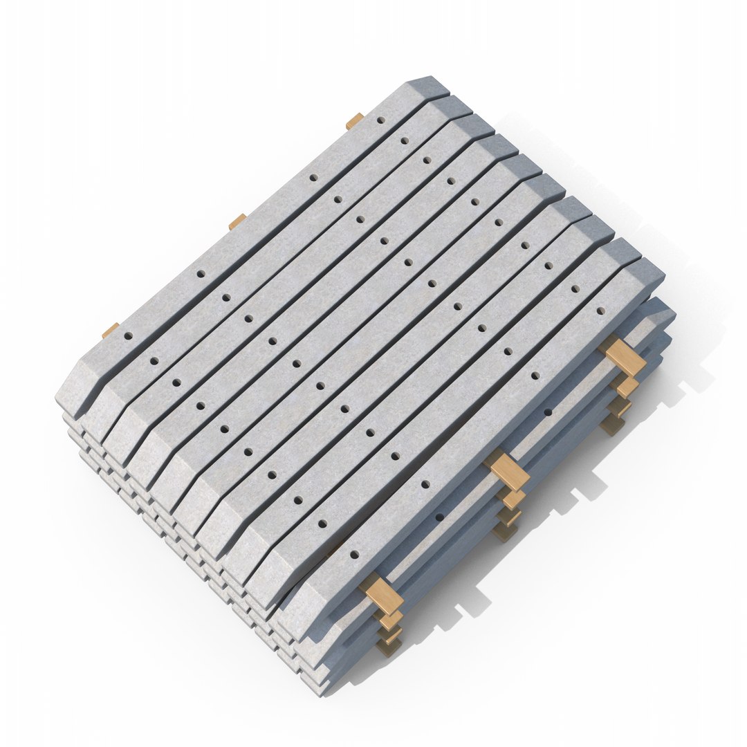 3D Model Concrete Spur Slabs Stack - TurboSquid 2189921