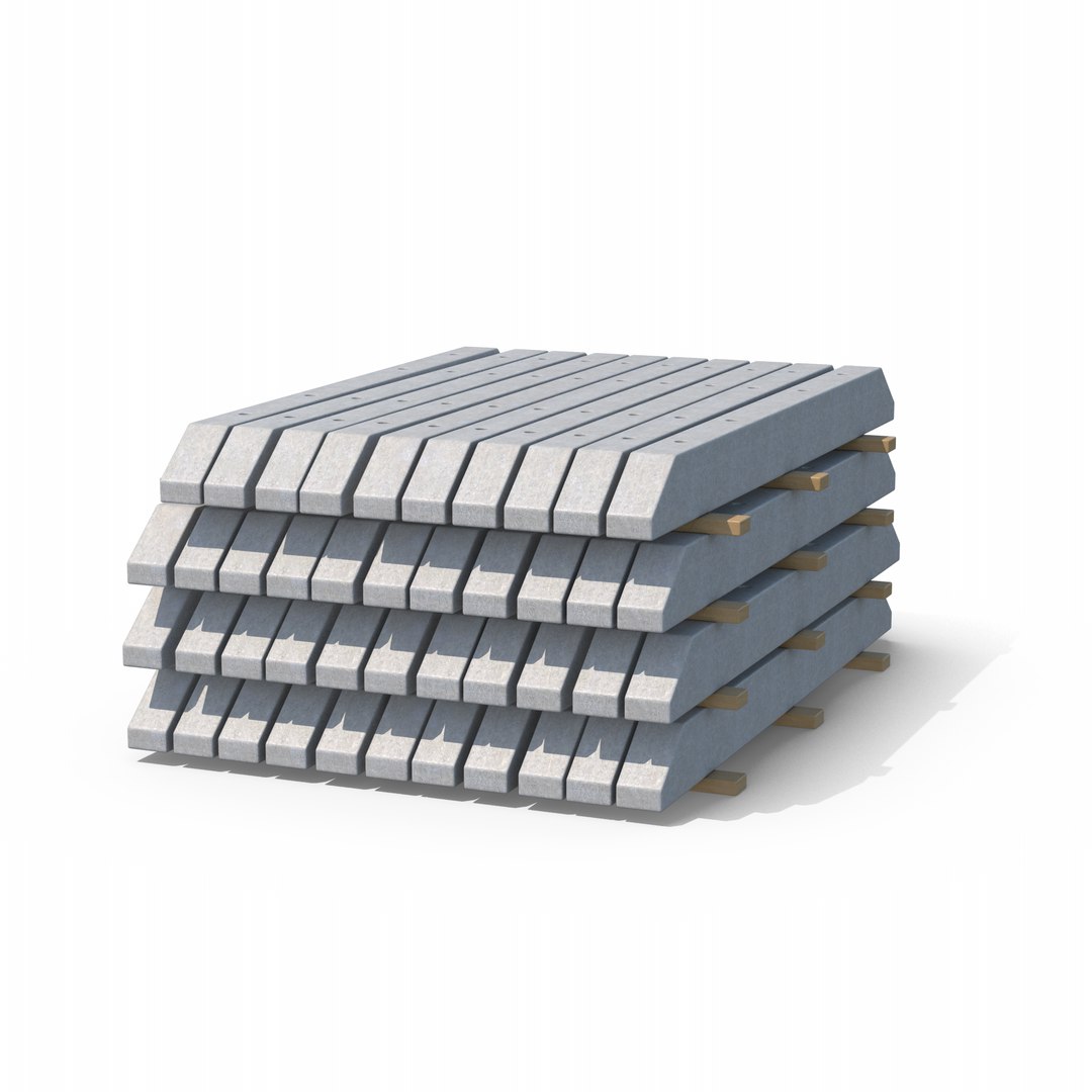 3D Model Concrete Spur Slabs Stack - TurboSquid 2189921