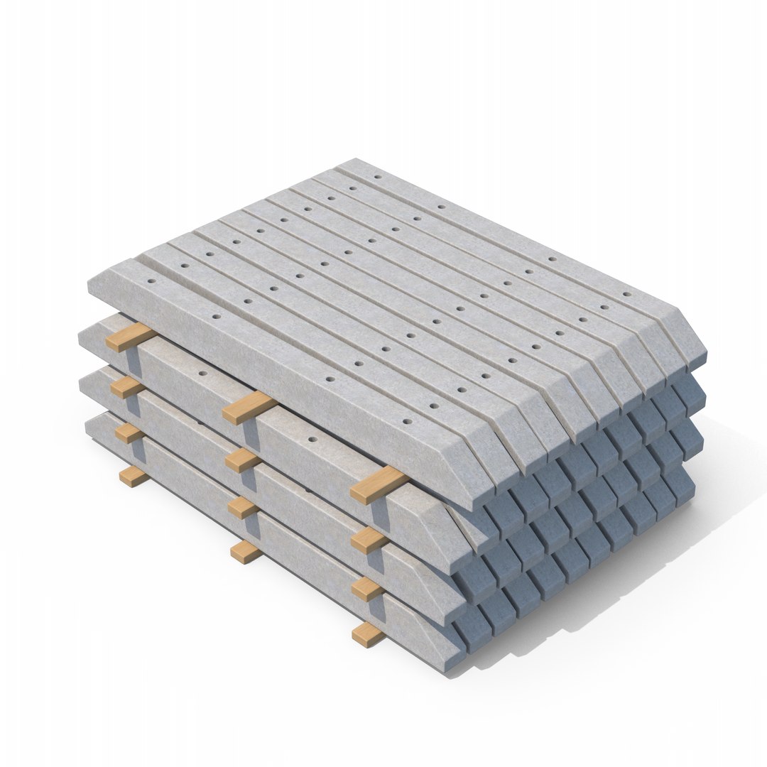 3D Model Concrete Spur Slabs Stack - TurboSquid 2189921