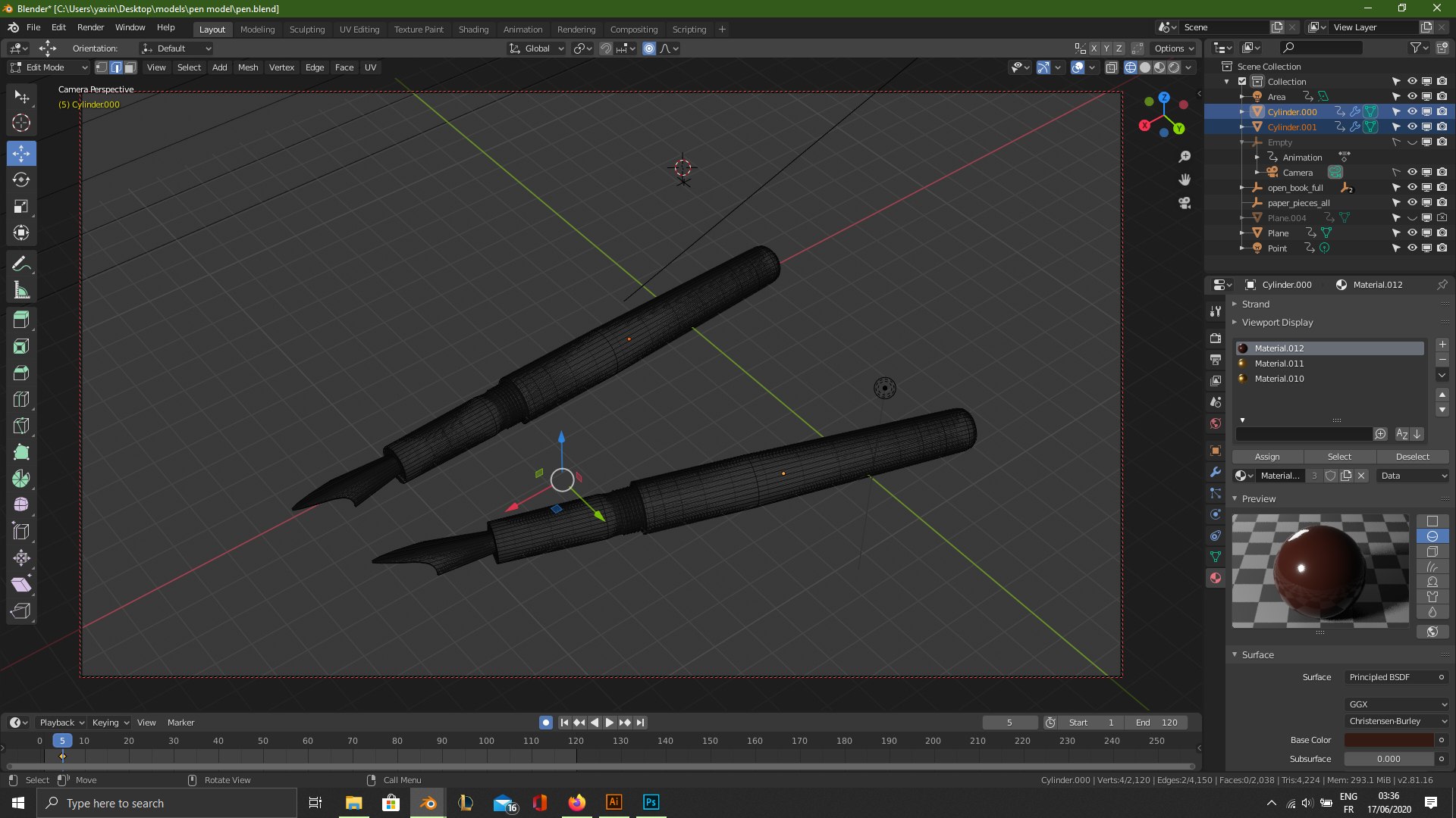 Fancy Pen 3D Model - TurboSquid 1578210