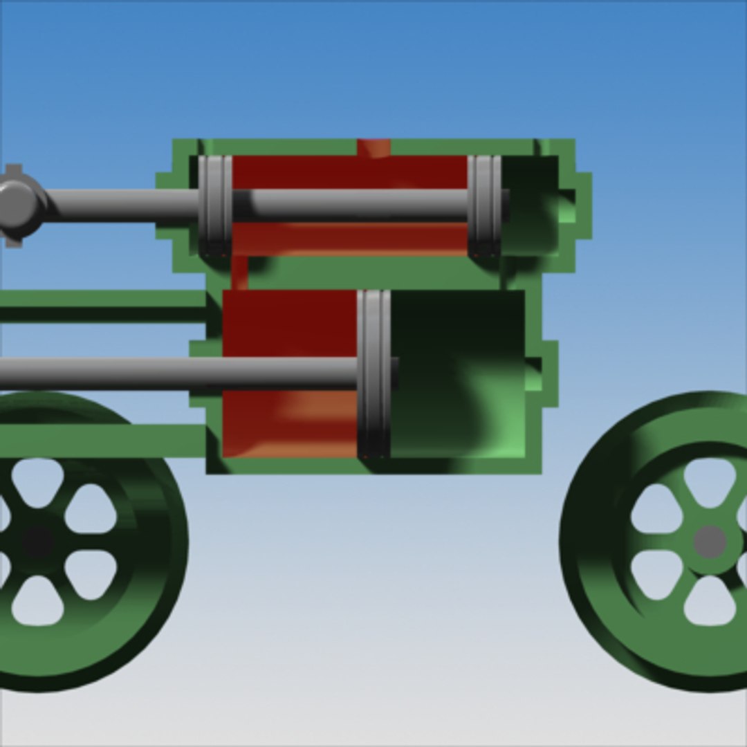 Steam Engine Animation 3d Model