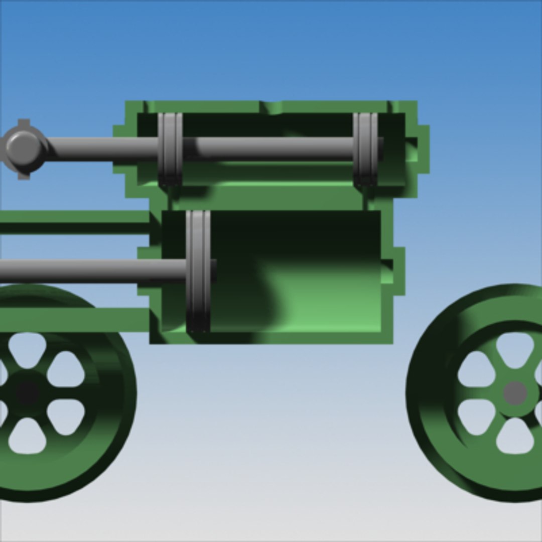 Steam Engine Animation 3d Model