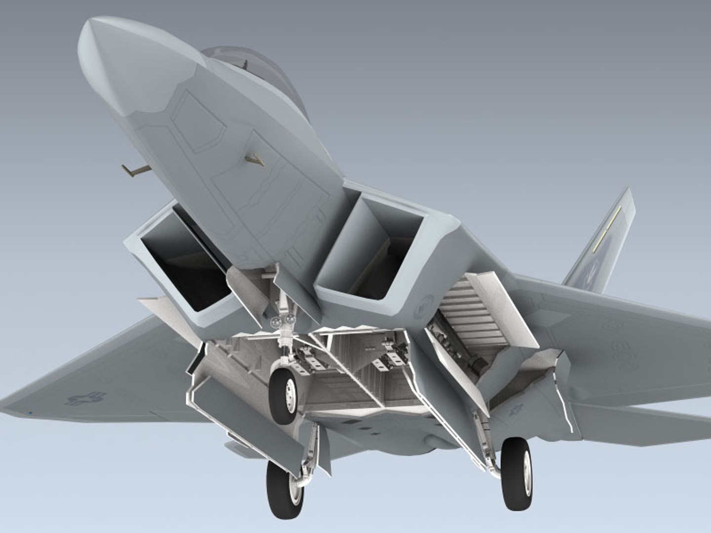 3d F-22a Usaf F-22 Model