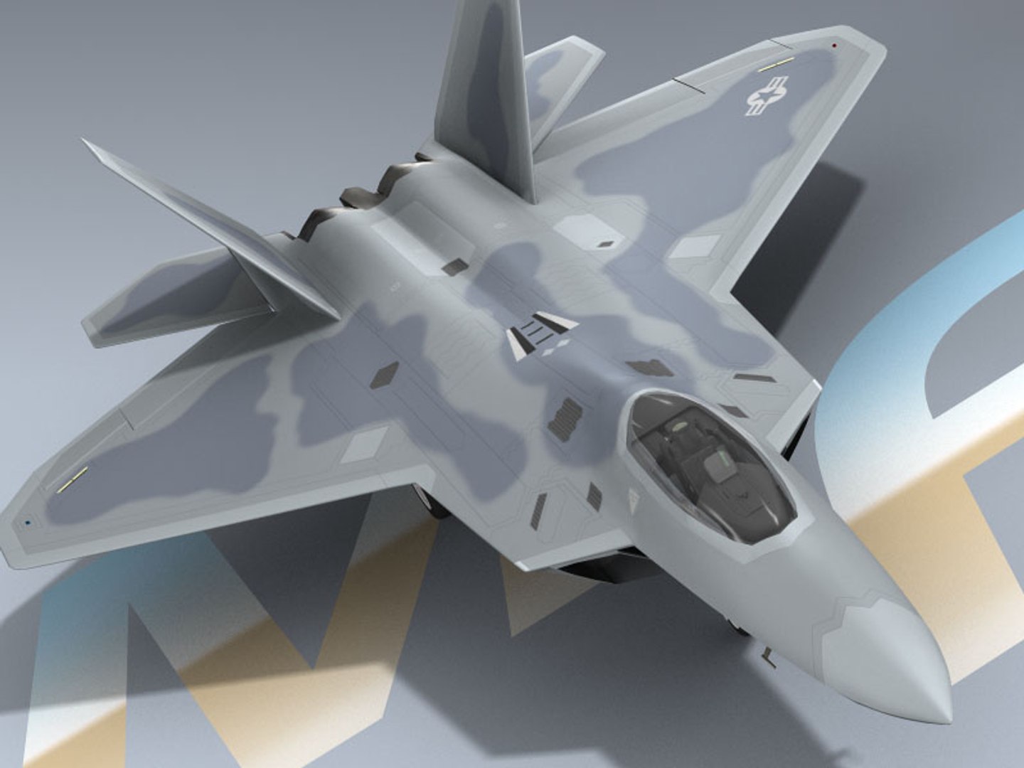 3d F-22a Usaf F-22 Model