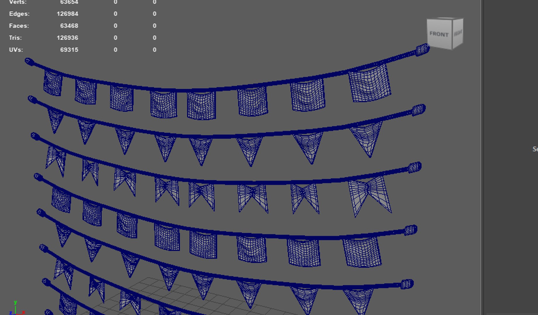 3D Bunting Banners Flags 3D Model Model - TurboSquid 2392704