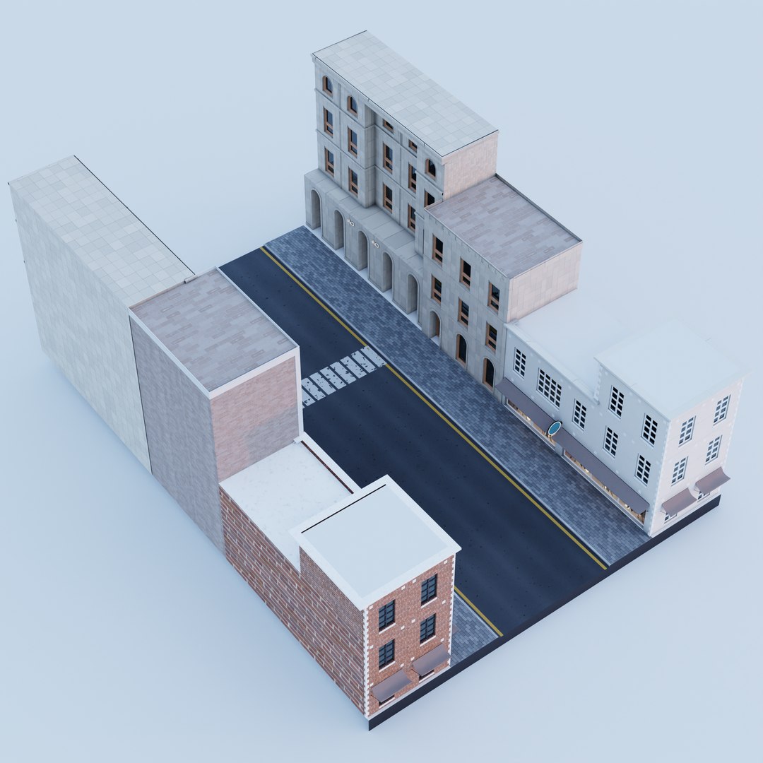 Urban California Street 3D Model - TurboSquid 2074293