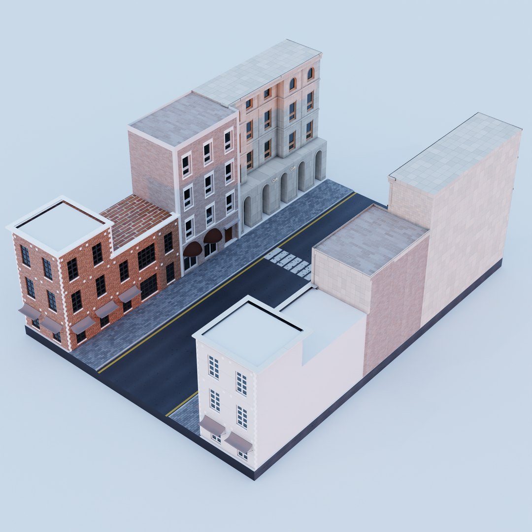 Urban California Street 3D Model - TurboSquid 2074293