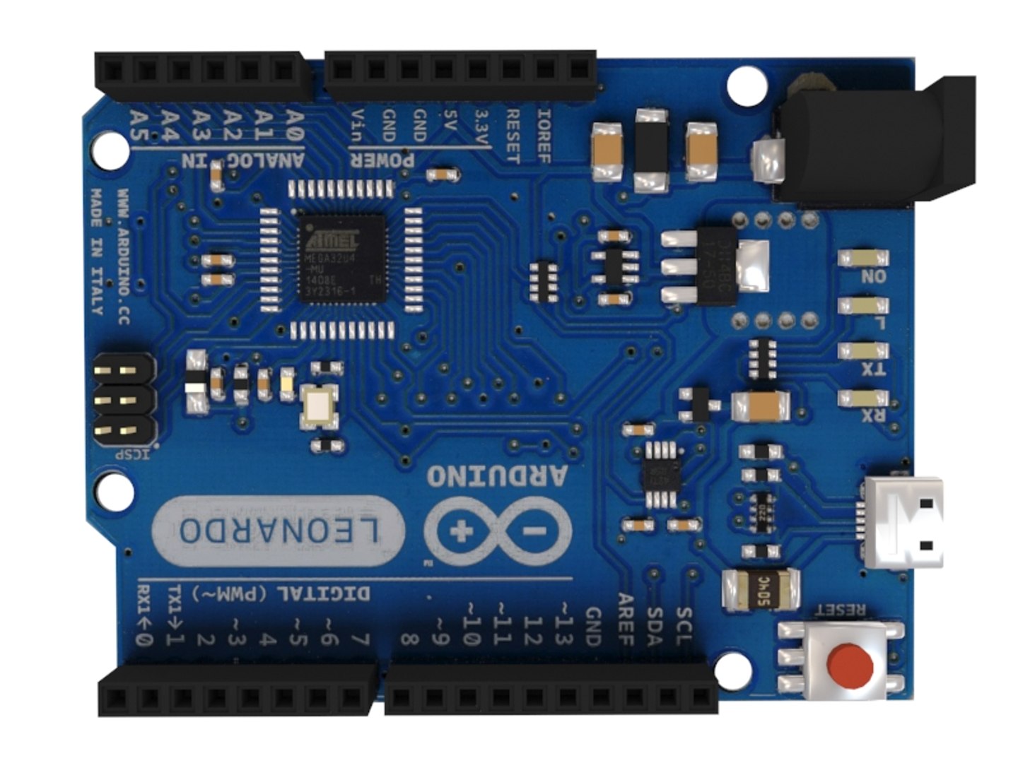 3d Model Arduino Leonardo