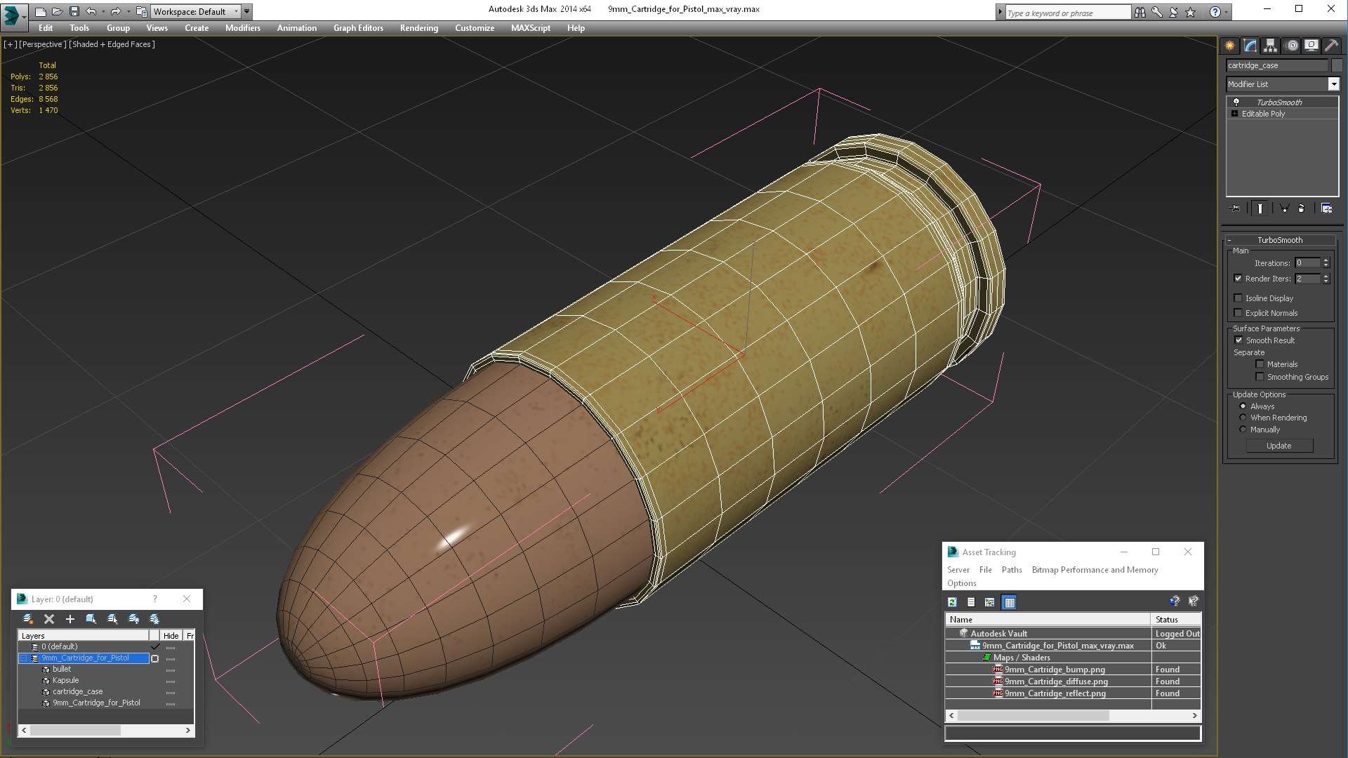 3D 9mm Cartridge For Pistol Model - TurboSquid 2134134