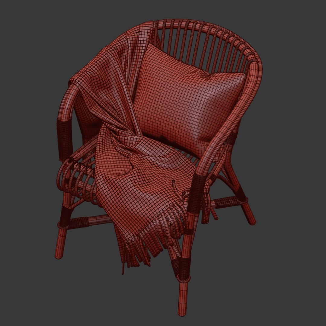 Salvador Chair Rattan 3d Model Turbosquid 1628440
