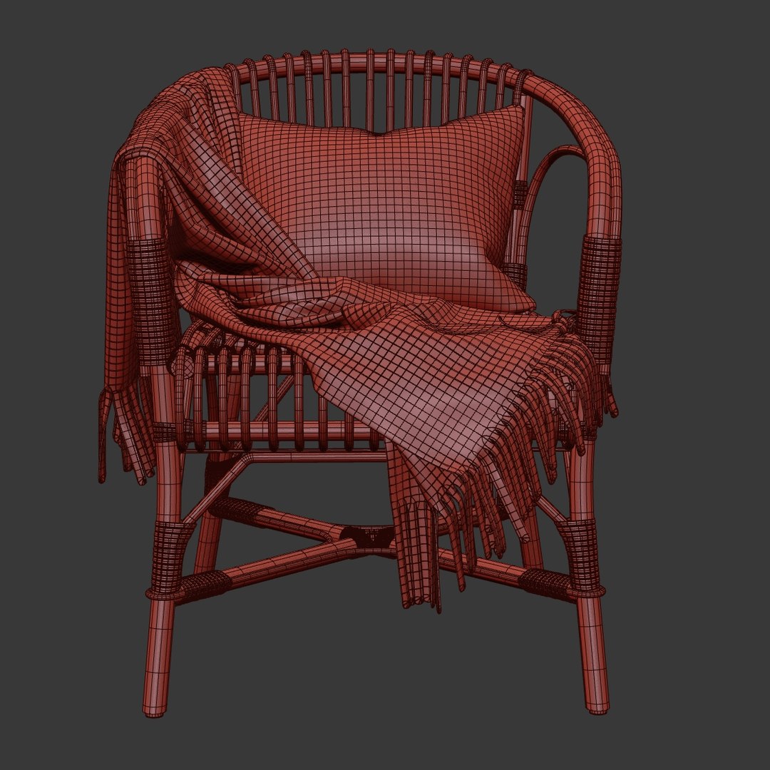 Salvador Chair Rattan 3d Model Turbosquid 1628440
